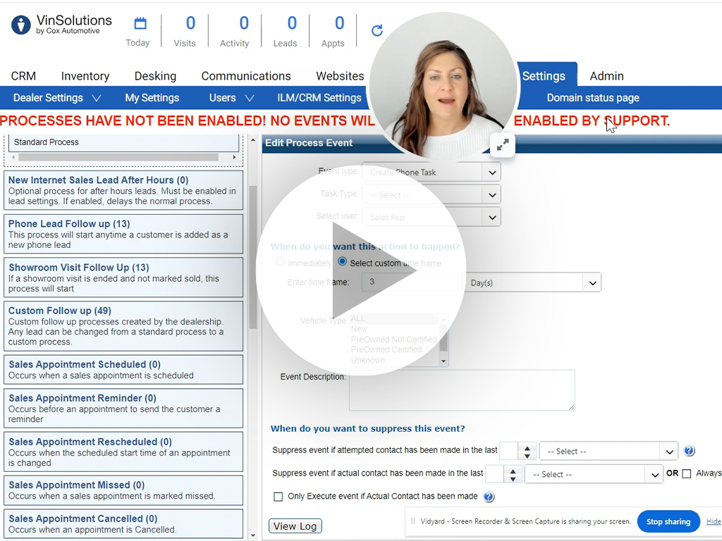 Quick Tip: Updating Processes in VinSolutions CRM